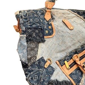 Louis Vuitton | Bags | Louis Vuitton Monogram Denim Patchwork Cabby ...